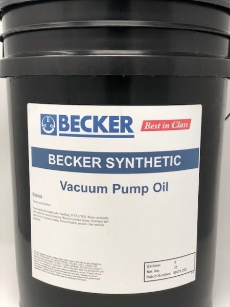 Becker Pumps Full Synthetic Oil - 5 Gallon Pail (P/N 3SVPO-100P) - AES ...